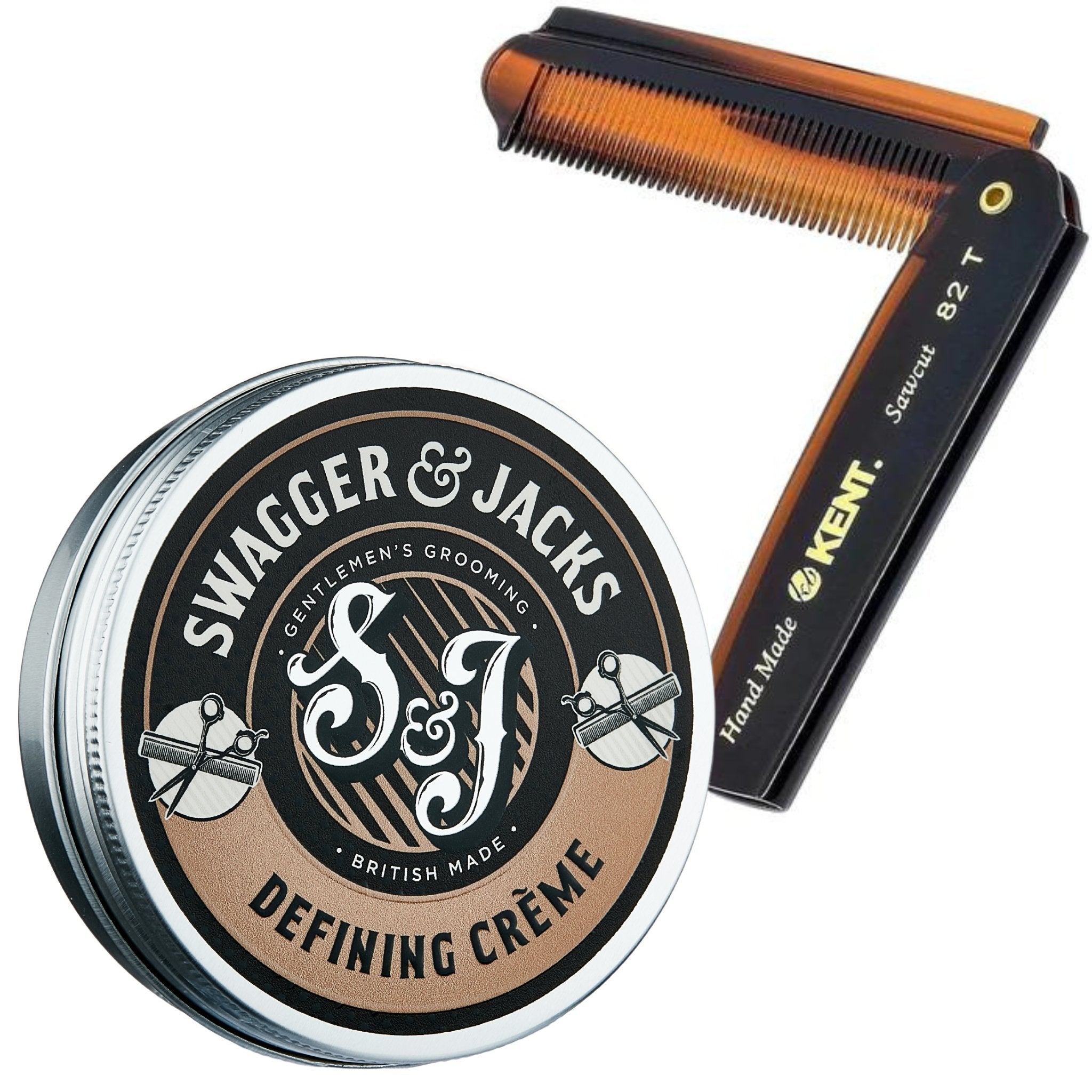 Kent Handmade Folding Pocket Comb with Defining Creme – Swagger & Jacks Ltd