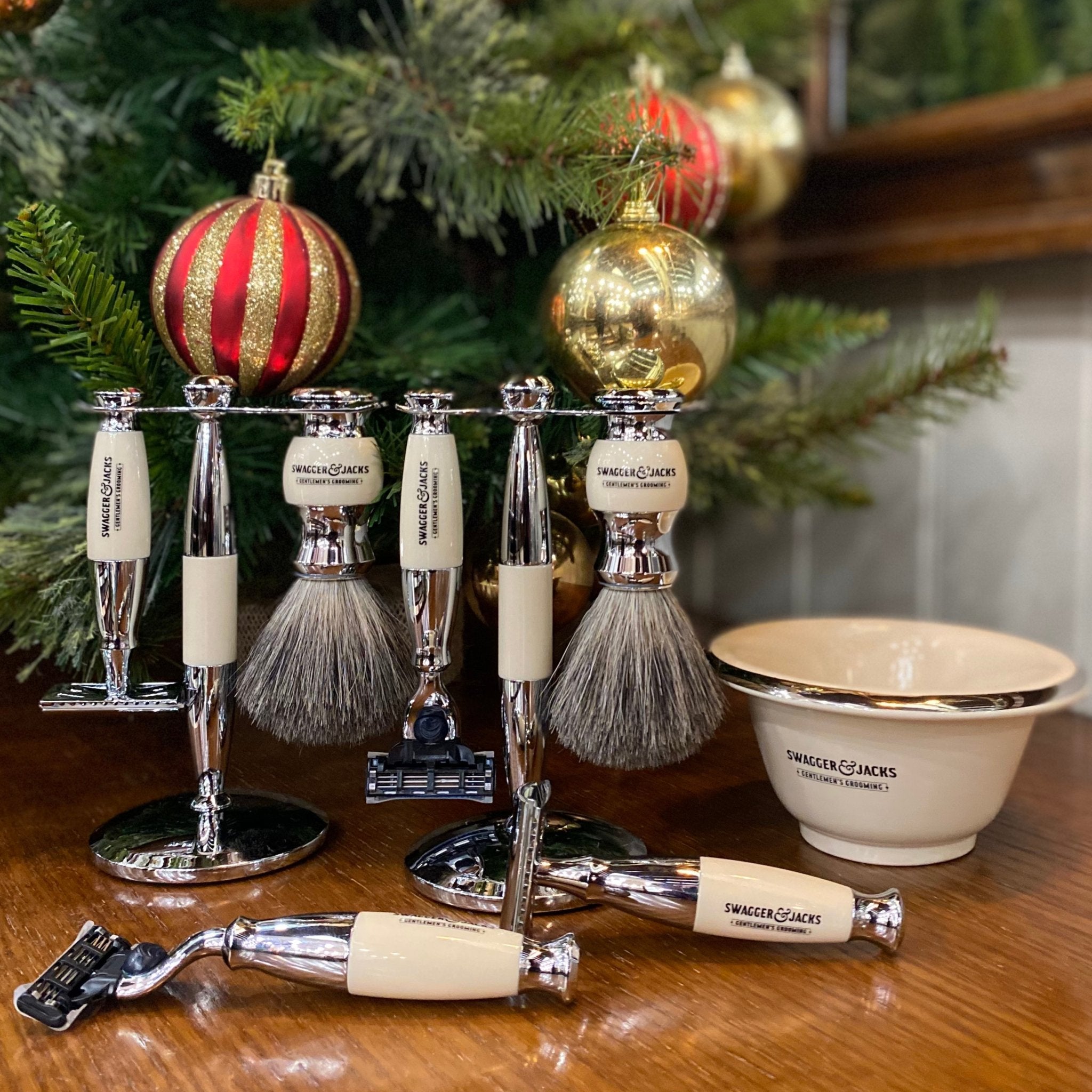 Swagger & Jacks British Made Mach3® Razor – Chrome & Ivory – Swagger ...