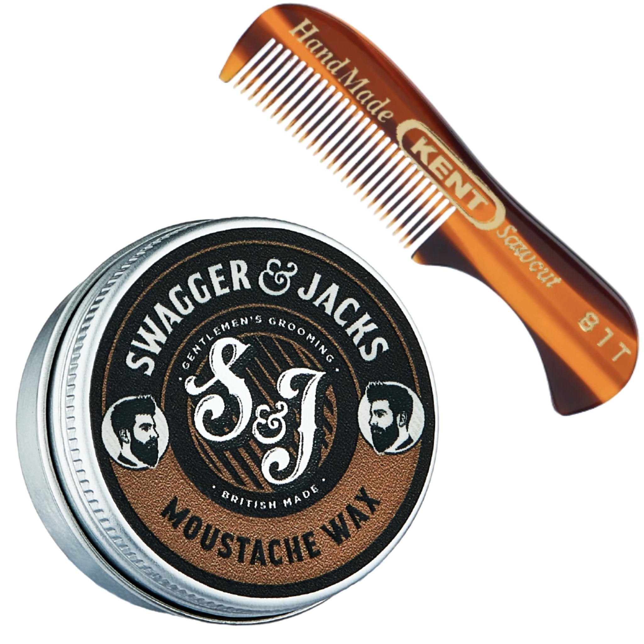 Moustache Wax + Kent Handmade Moustache Styling Comb – Swagger & Jacks Ltd